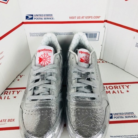 Reebok | Shoes | Womens Reebok Silver Metallic Shoes Bs515 | Poshmark